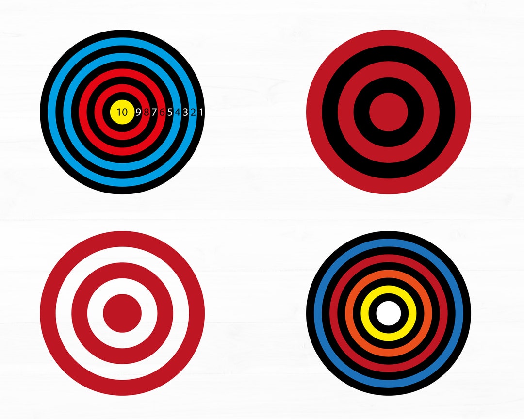 Bullseye Target Svg Bundle Bullseye Vector Design Shooting Target Svg ...