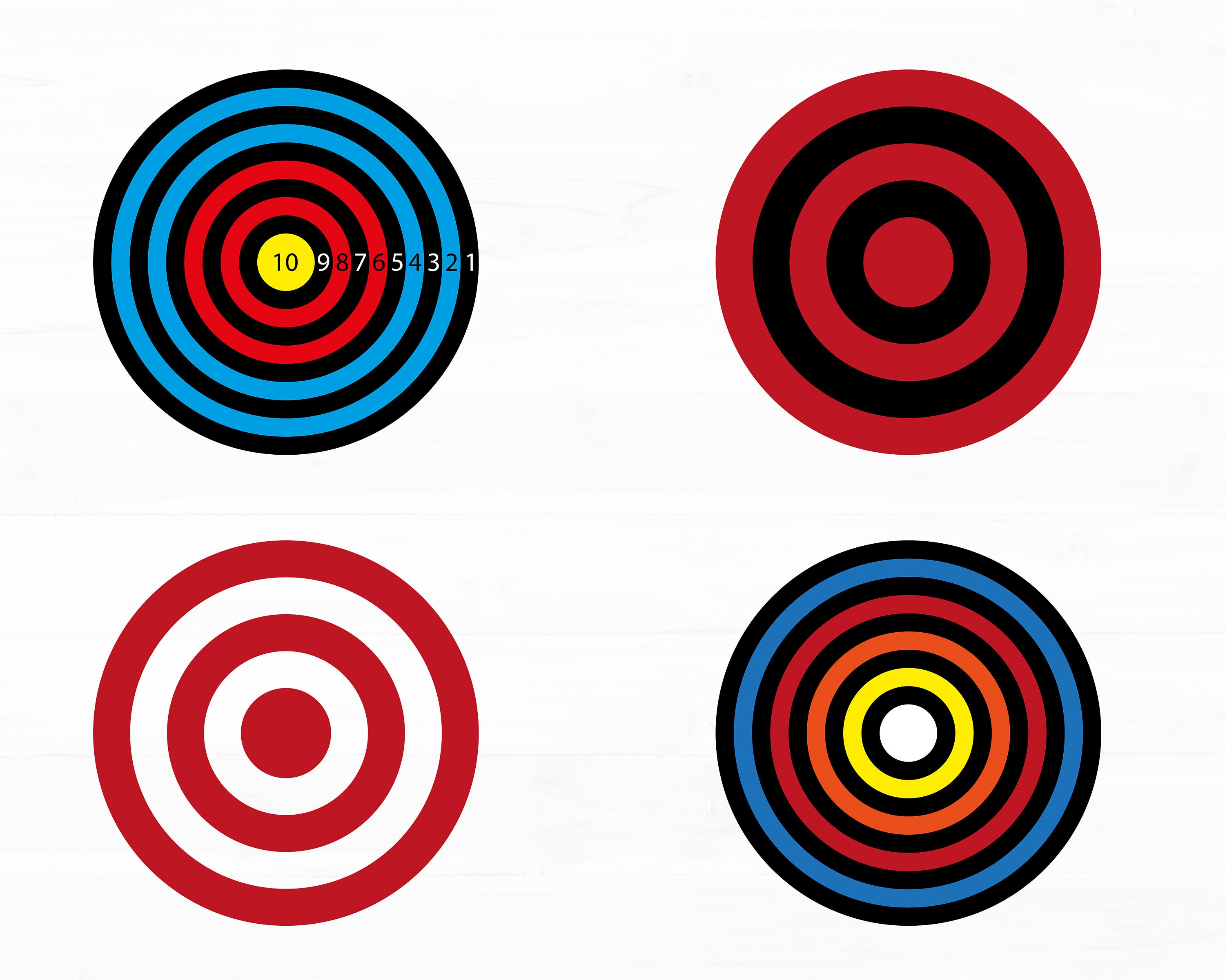 Bullseye Target Svg Bundle Bullseye Vector Design Shooting Target Svg ...
