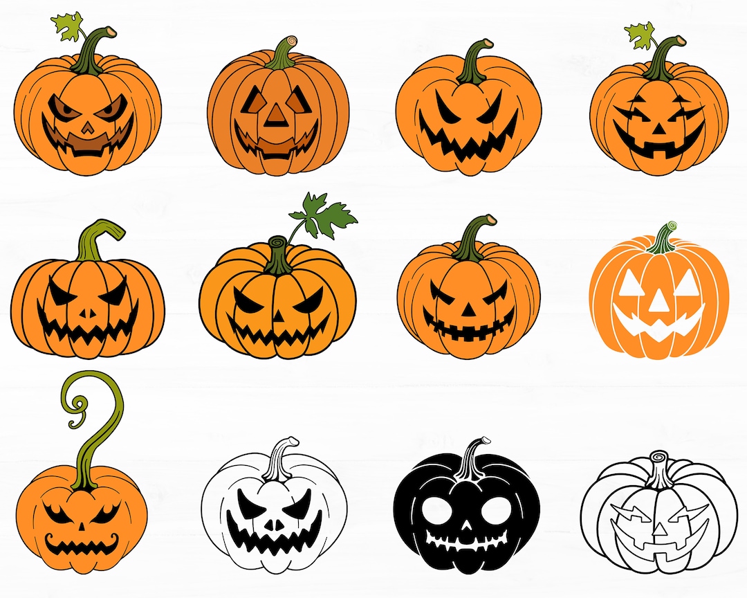 Jack O Lantern Svg Bundle Halloween Pumpkin Svg Pumpkin Face Carving ...