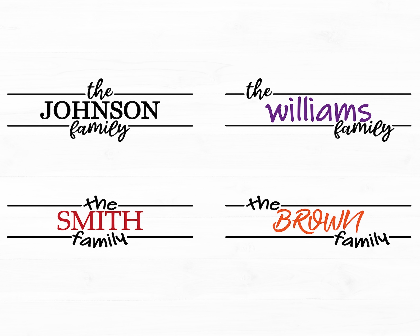 Family Name Monogram Svg Bundle Family Name Sign Svg File the Family ...