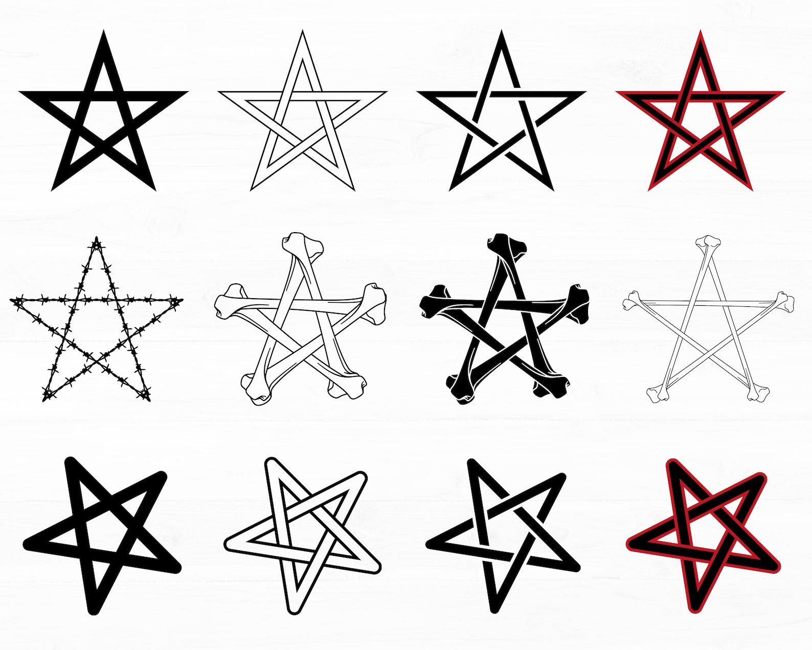 Pentagram Svg Shape Clipart Pentacle Svg Pentagram Cut Files Star ...