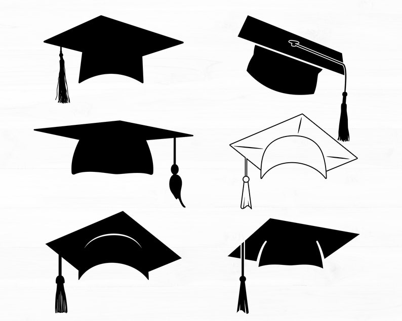 Graduation Cap Svg Bundle Grad Caps Bundle of Six Class of 2023 Svg ...