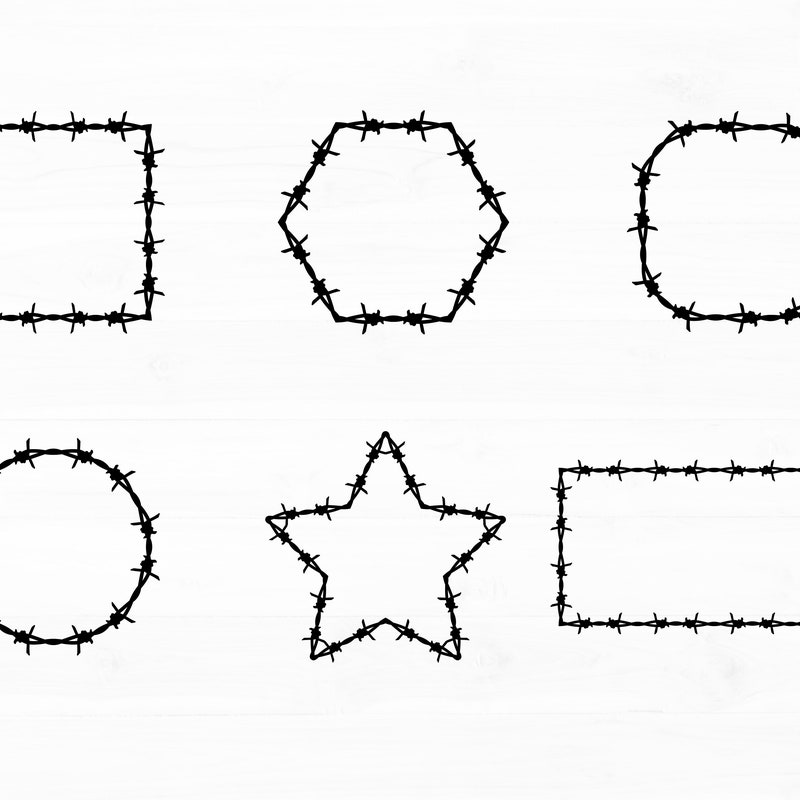 Barbed Wire Svg - Etsy
