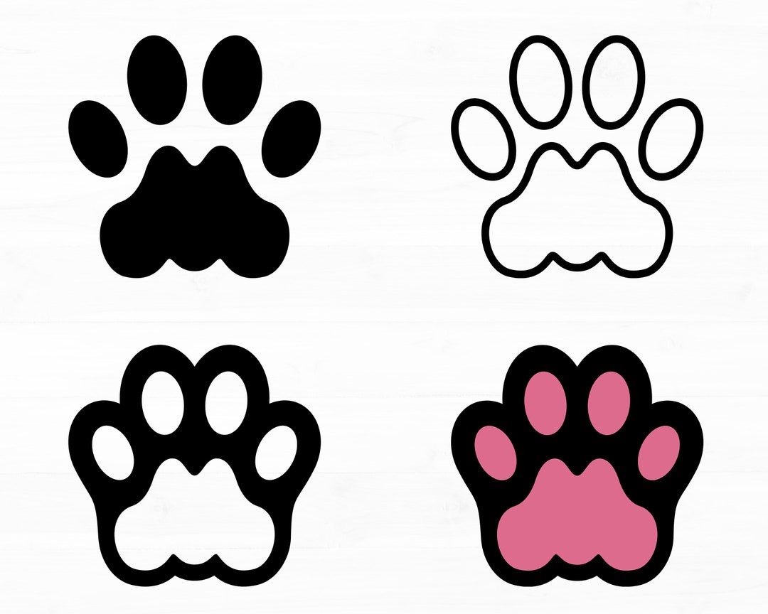 Cat Paw Print Svg Bundle Paw Print Svg Paw Print Svg for Cricut Pet Paw ...