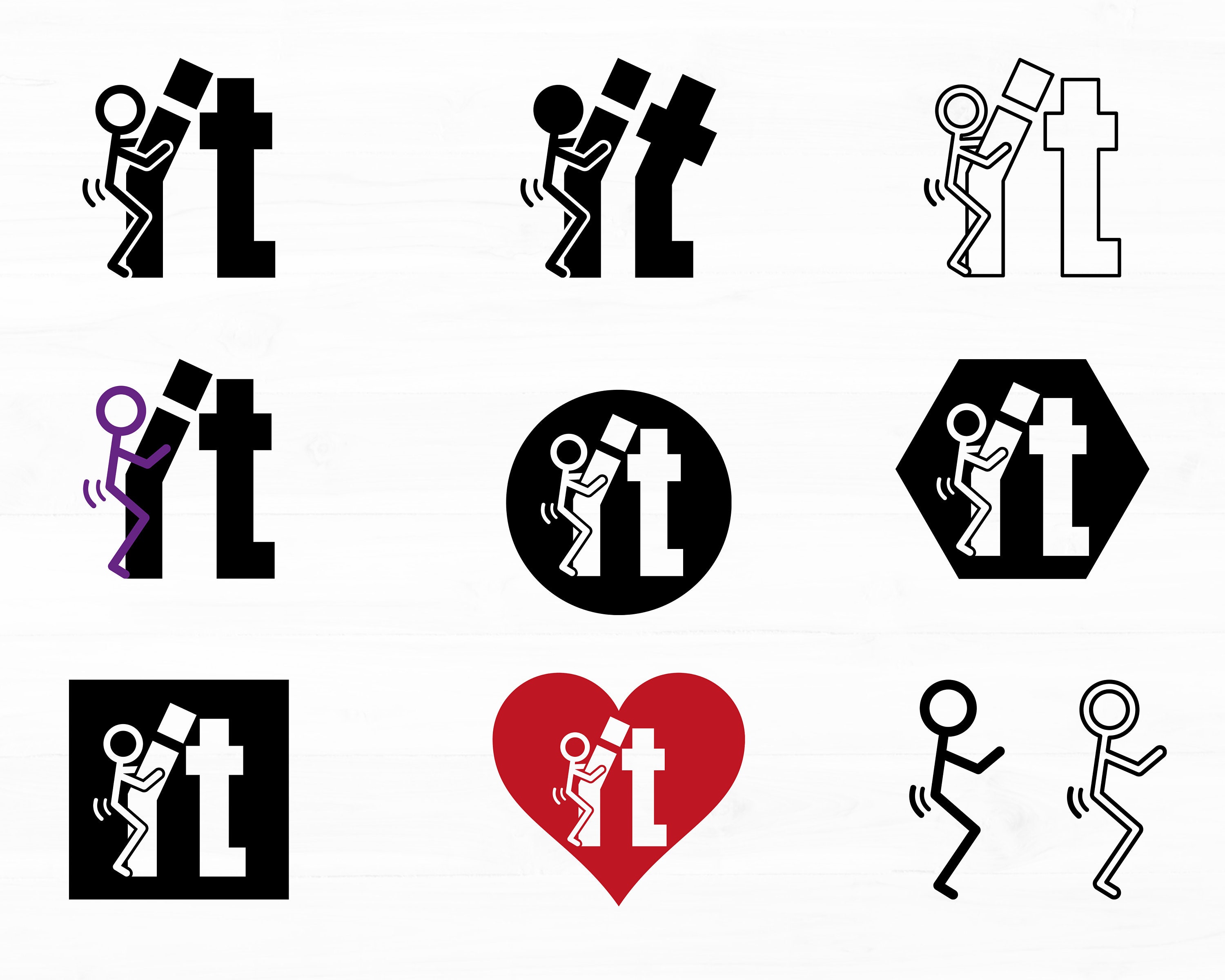 F It Svg Fk It Svg Bundle Stickman It Svg Stickman Clipart Stick Figure ...