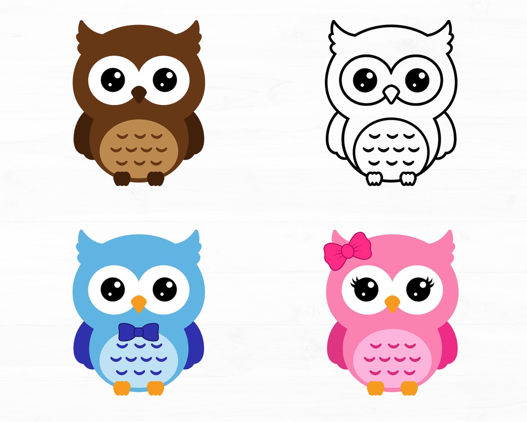 Eule SVG Bundle Eule junge Mädchen SVG niedliche Eule Waldtier SVG Baby ...