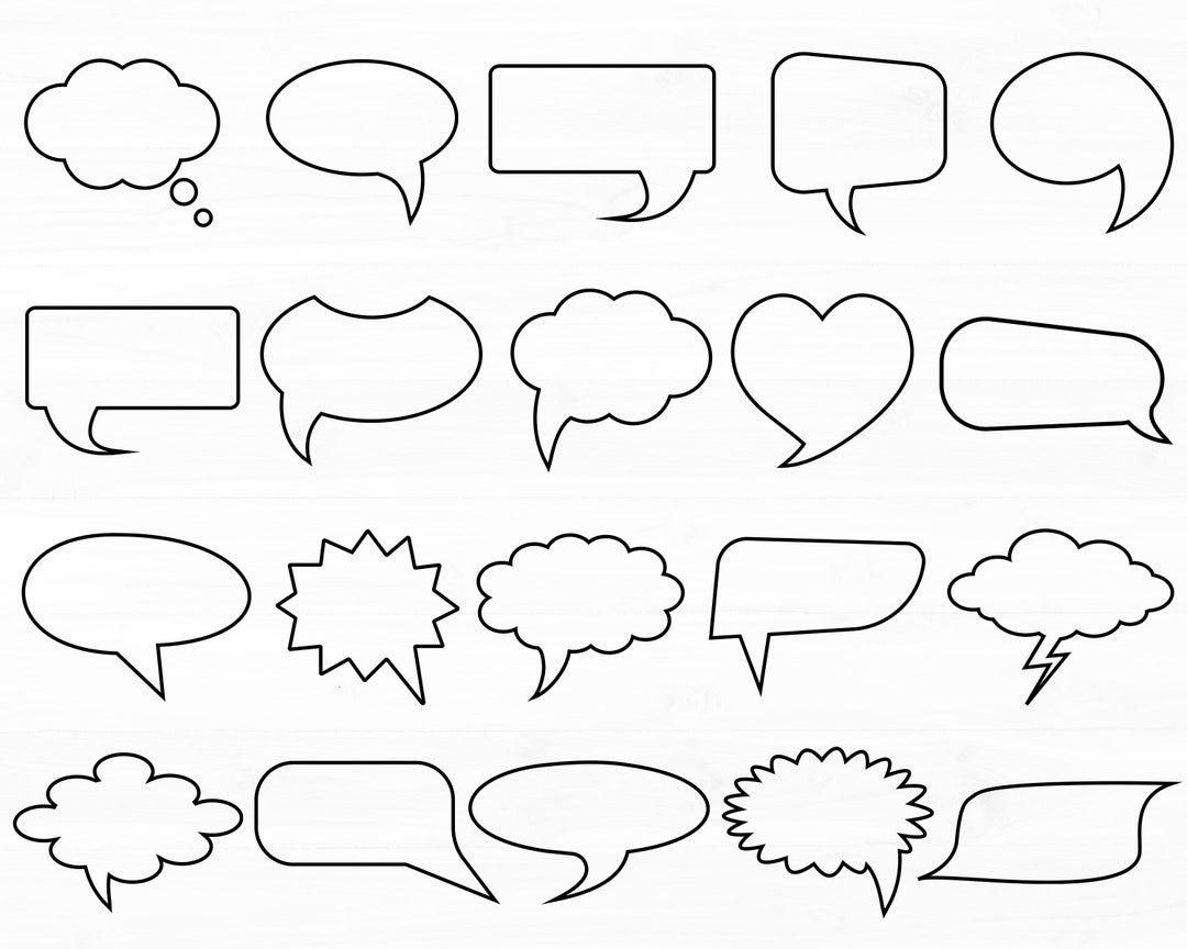 Speech Bubble Svg Text Bubble Svg Word Bubble Clipart Thought Bubble ...