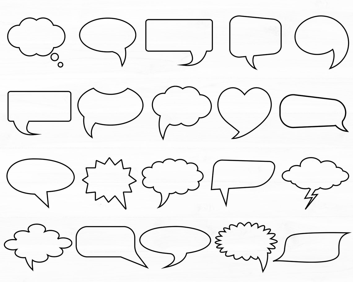 Speech Bubble Svg Text Bubble Svg Word Bubble Clipart Thought Bubble ...