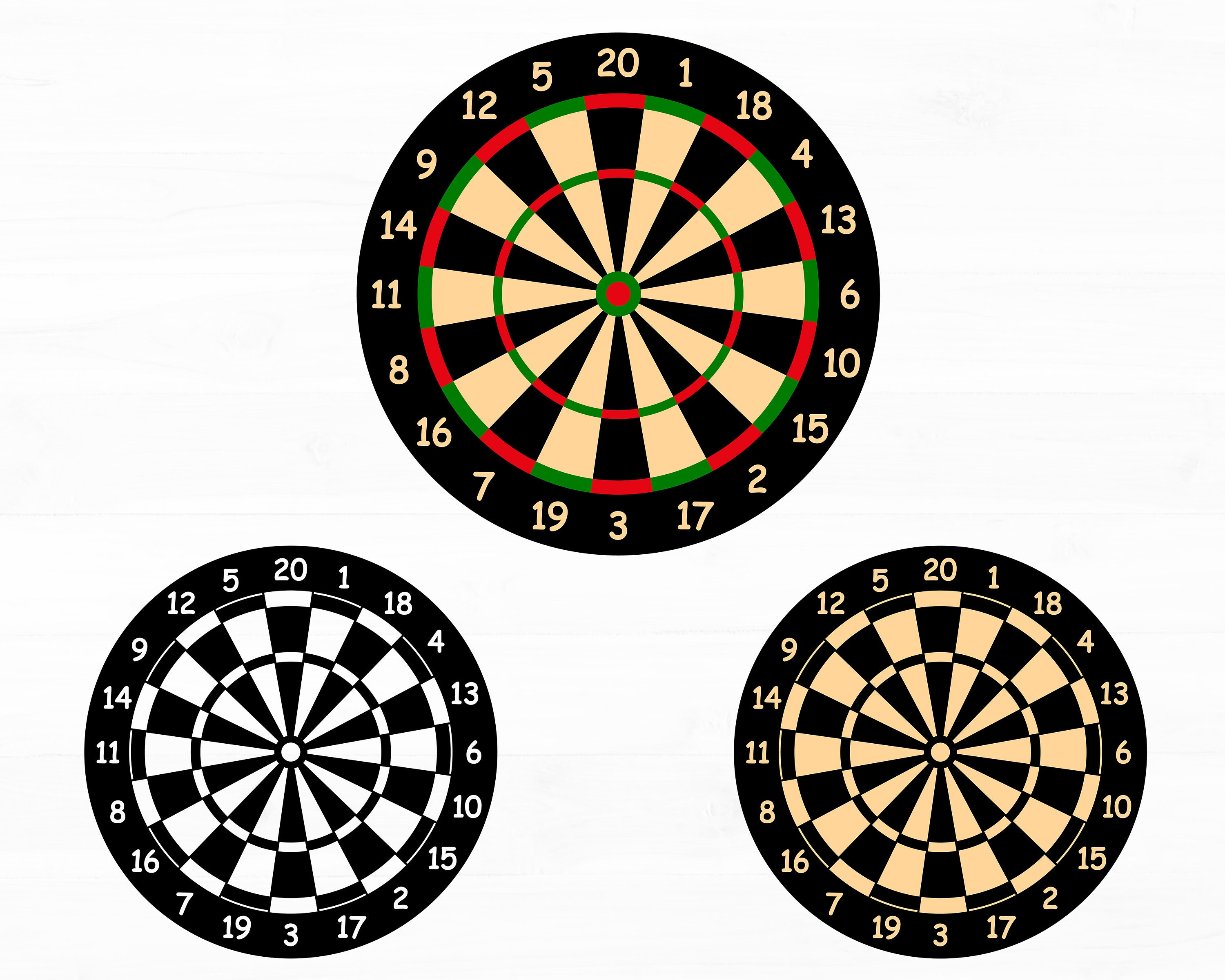 Colorful Dart Board SVG & PNG Clipart (digital Download) - Etsy