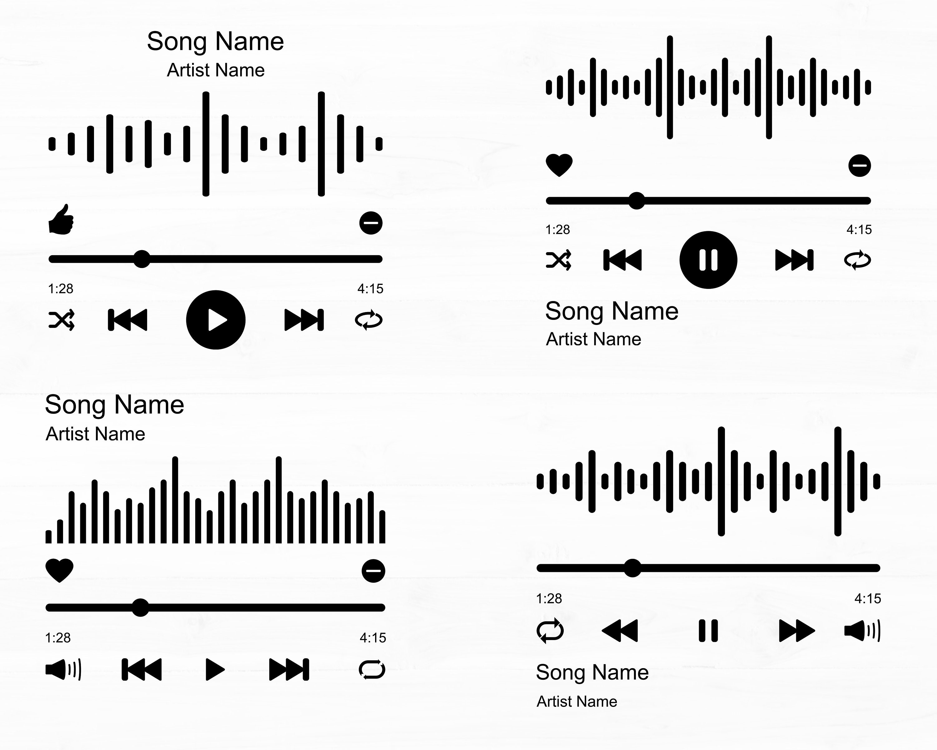 Music Player Svg Music Player Icon Music Player With Audio Control ...