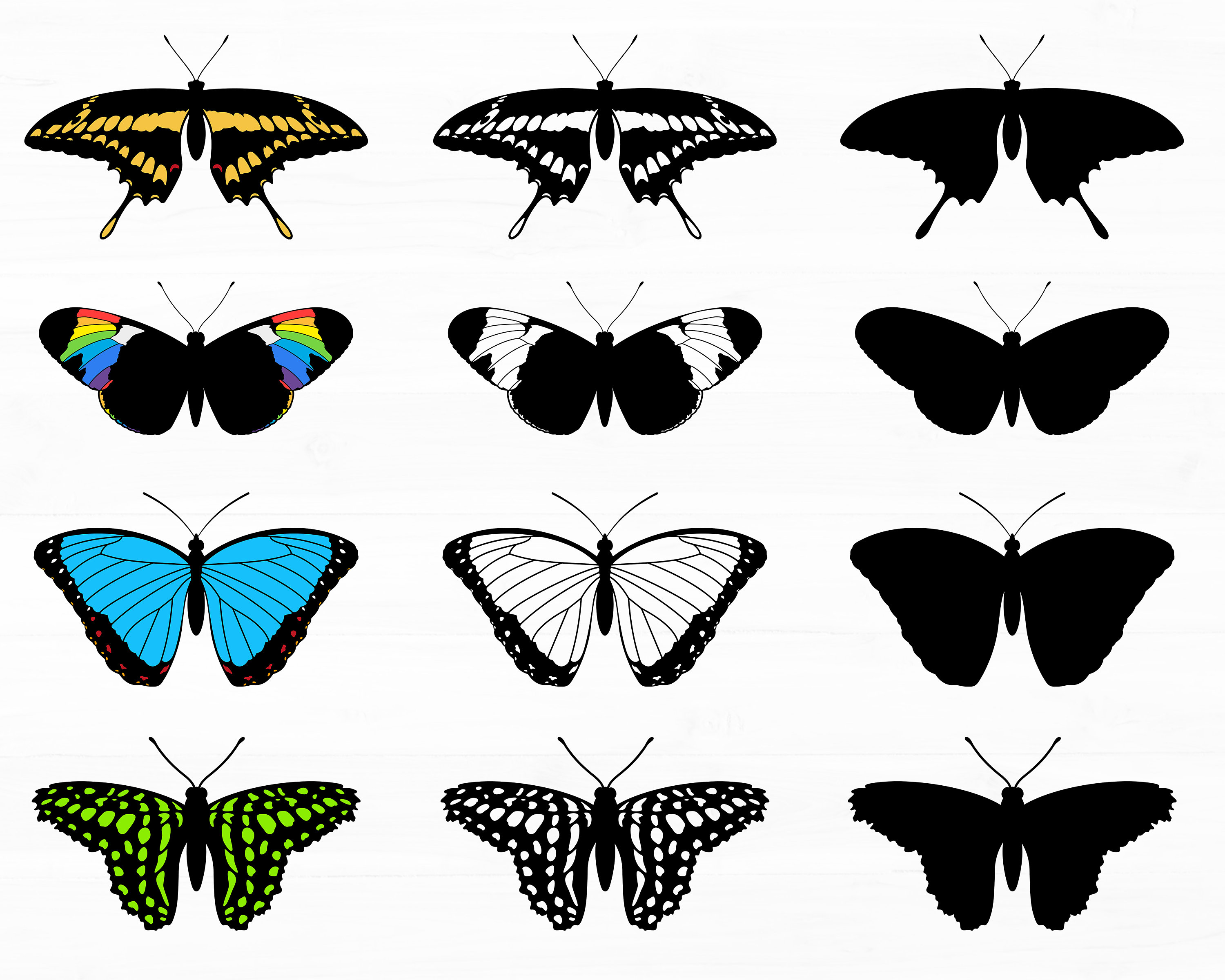 Butterfly Svg Bundle Layered Butterfly Svg Butterfly Silhouette Svg ...