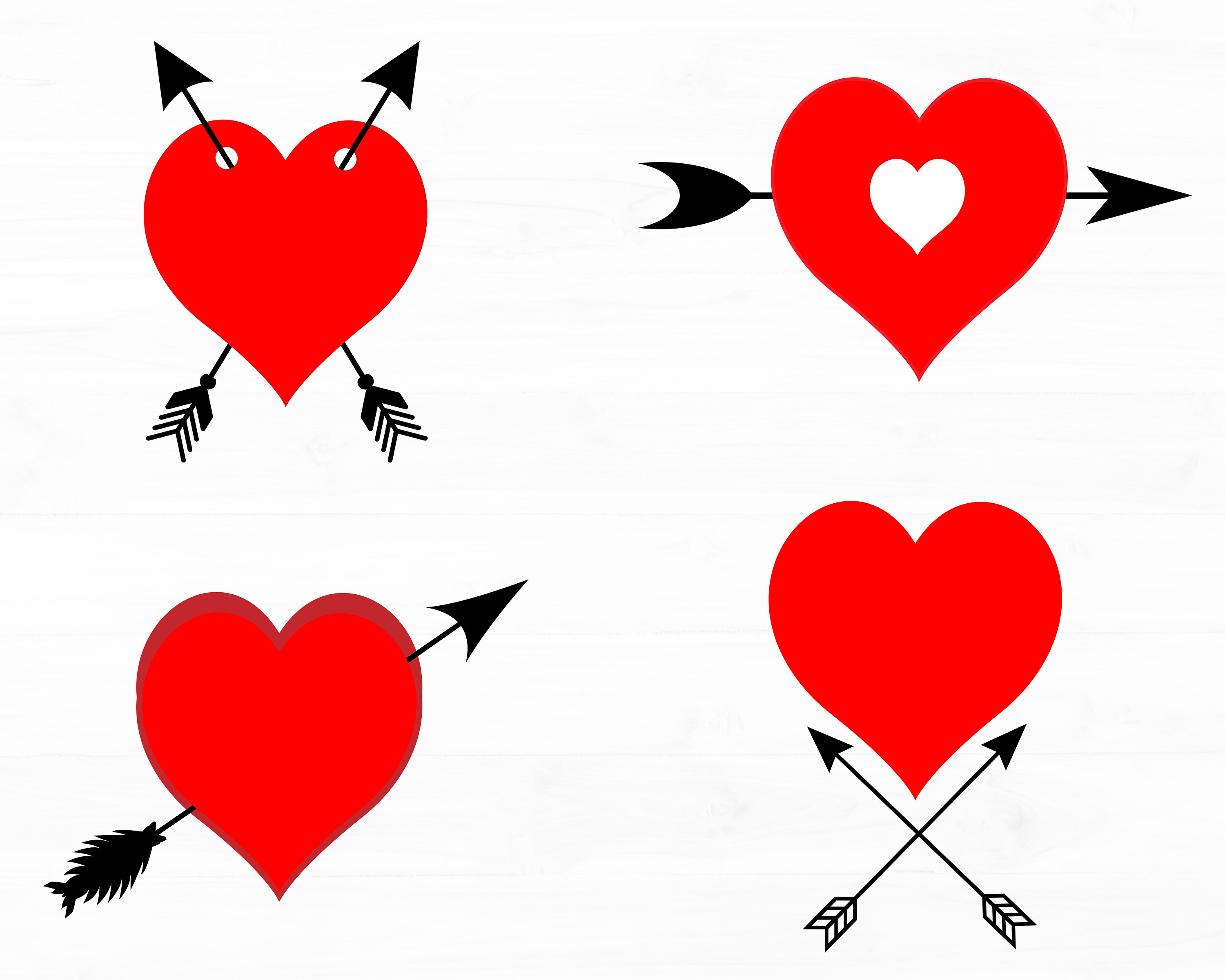 Heart Arrow Svg Bundle Hearts Svg Love Svg Heart With Arrow Svg ...