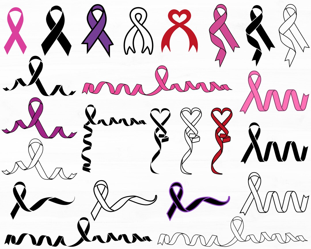 Ribbon Svg Bundle Awareness Ribbon Svg Bundle Cancer Awareness Ribbon ...