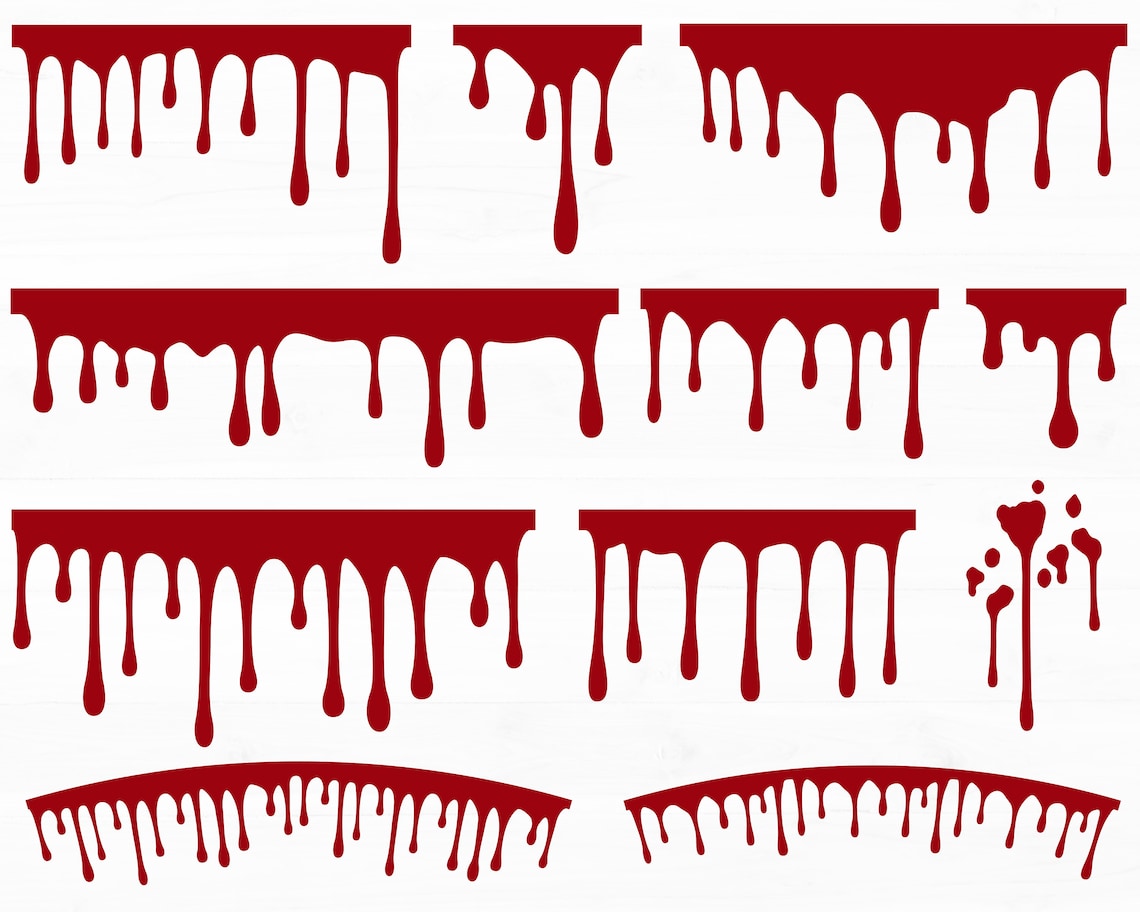 Drip Svg Dripping Blood Svg Drips Seamless Patterns Clipart Honey Drip ...