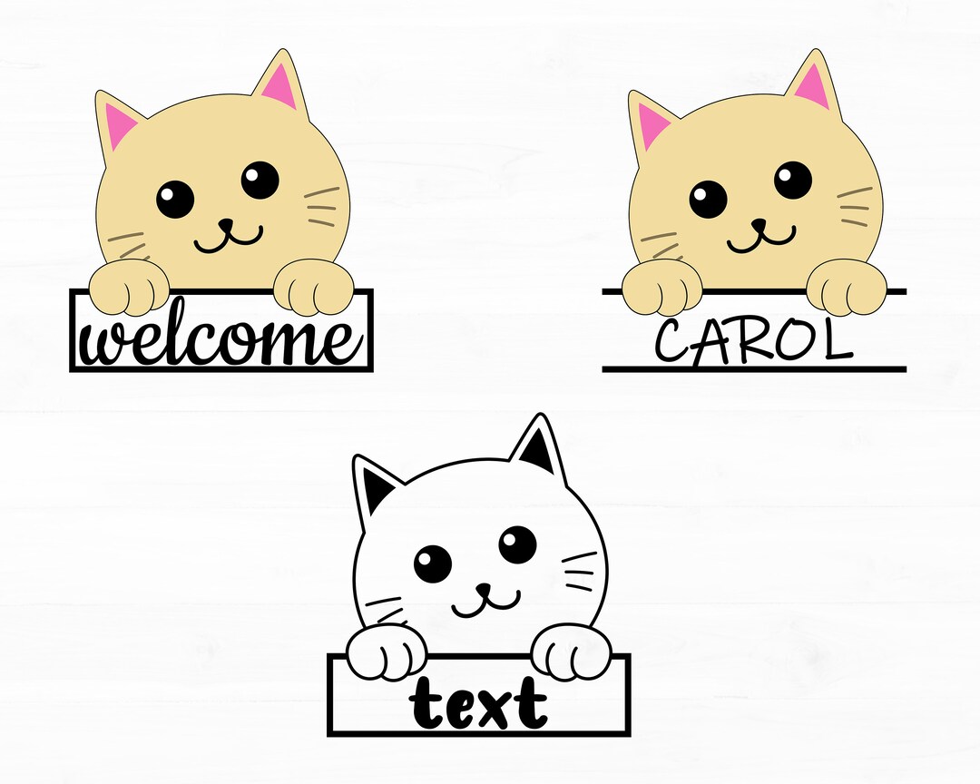 Cat Svg Cute Kitty Svg Peeking Cat Svg Cute Kitten Svg Cat Svg Cricut ...