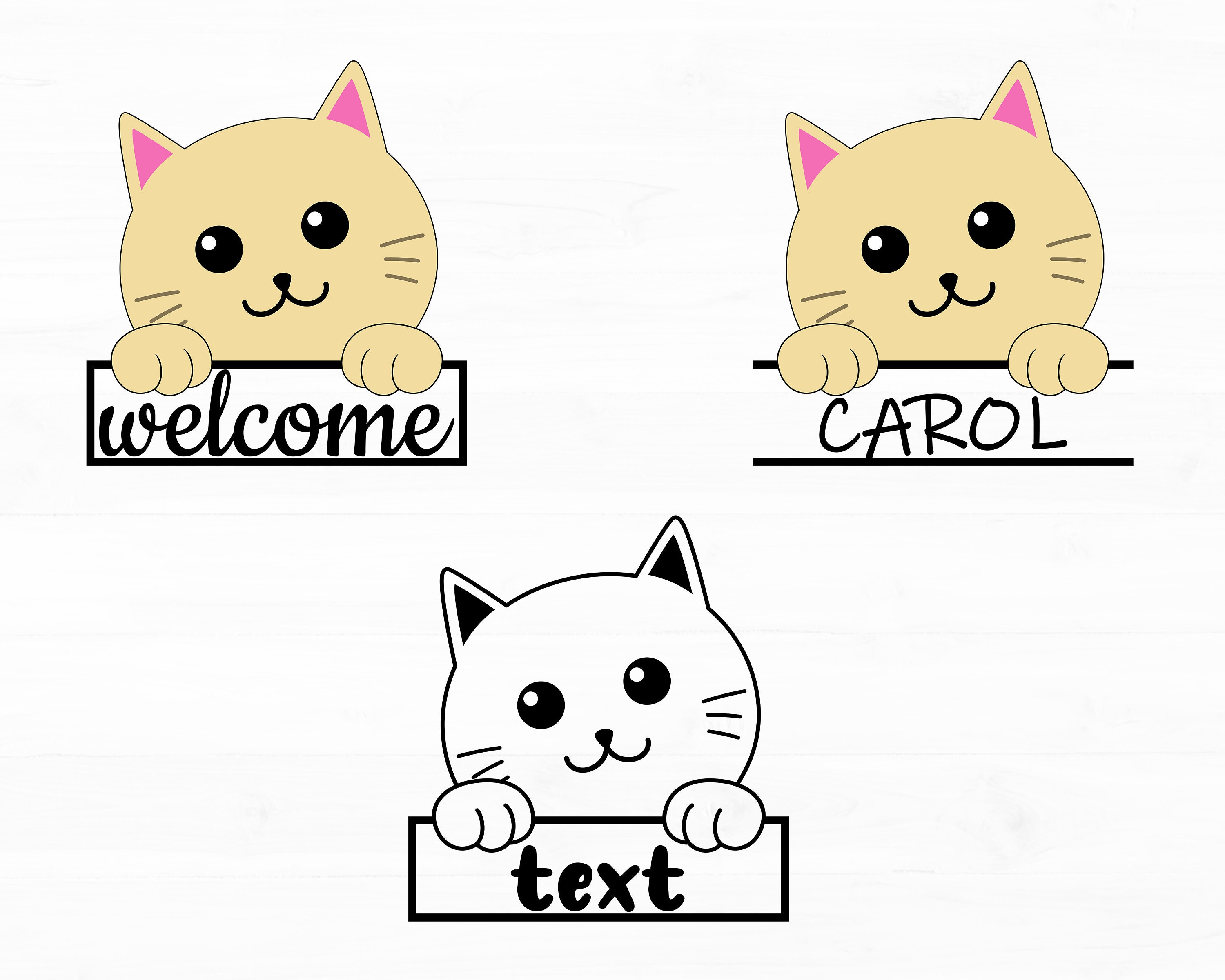 Cat Svg Cute Kitty Svg Peeking Cat Svg Cute Kitten Svg Cat Svg Cricut ...