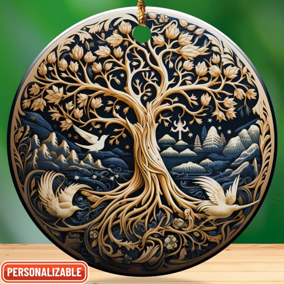 Personalizable Intricate Tree of Life Ornament, Beautifully Detailed ...