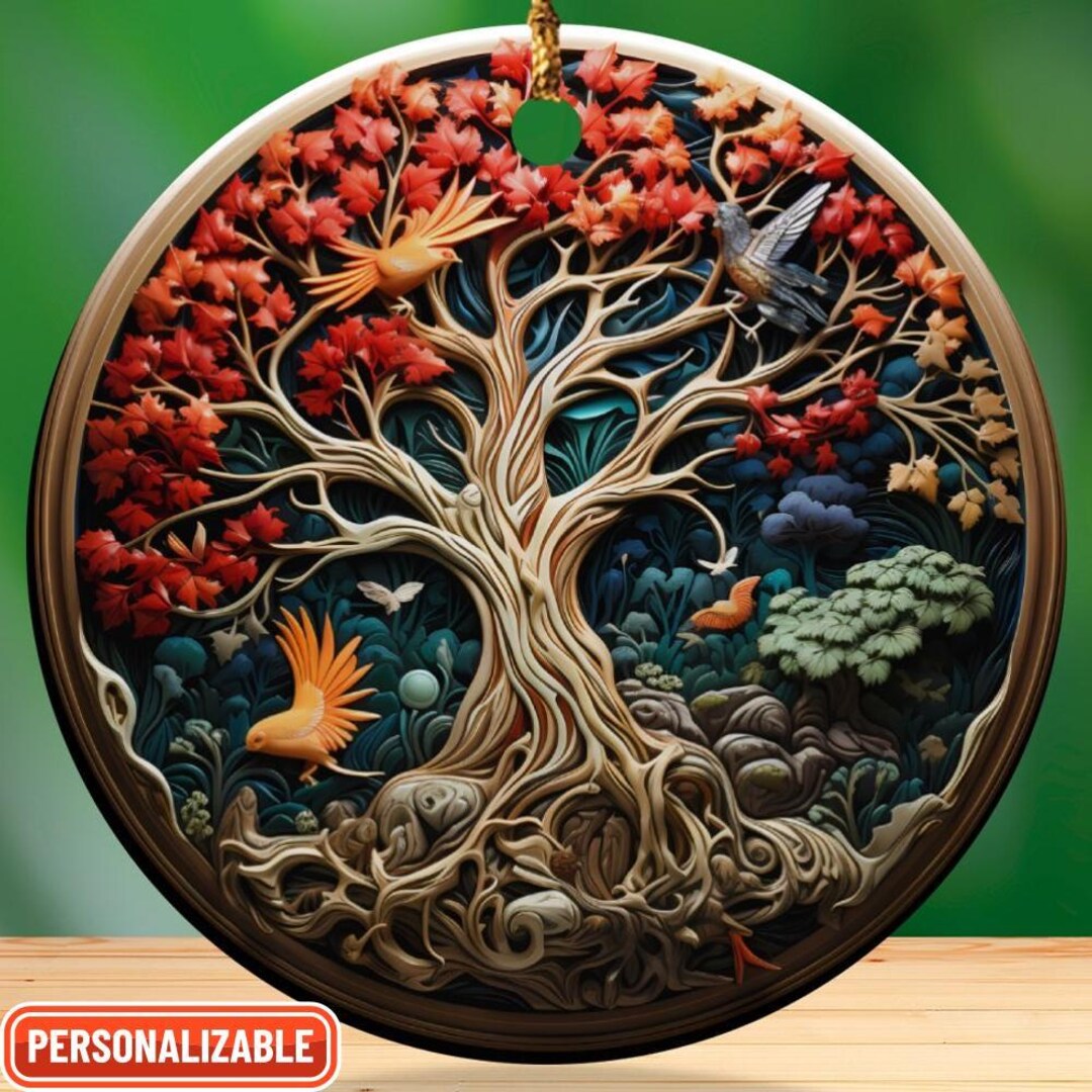 Intricate Tree of Life Hanging Decor - Personalized Nature Inspired ...