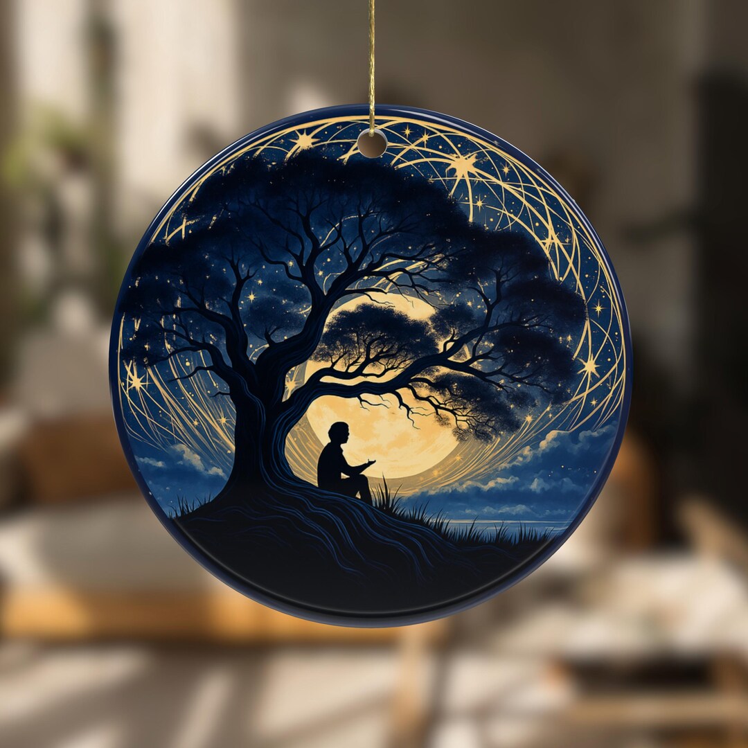 Personalized Silhouette Tree of Life | Spiritual Night Sky Canopy - Etsy
