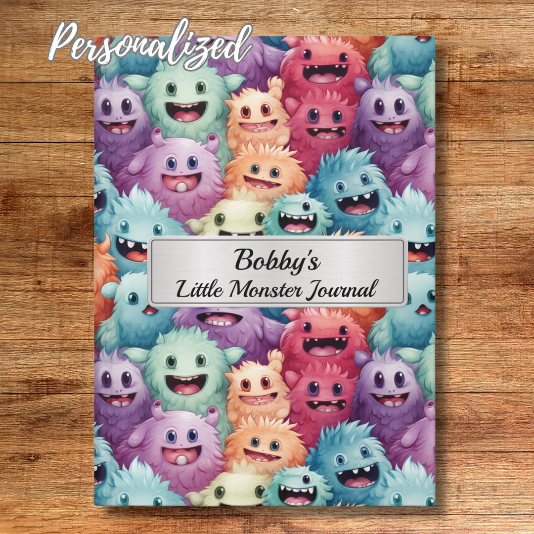 Hardcover Journal | Personalizable Little Monsters | Cute Creature ...