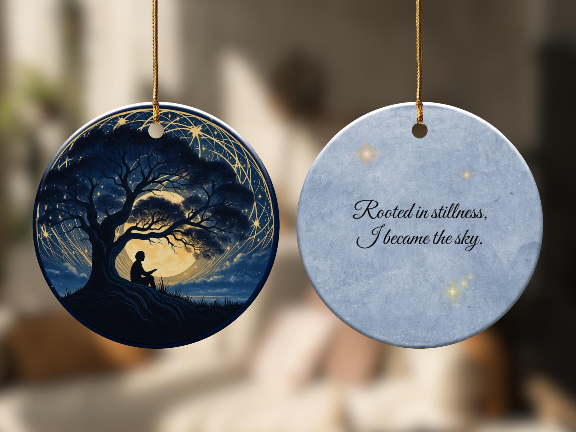 Personalized Silhouette Tree of Life | Spiritual Night Sky Canopy - Etsy