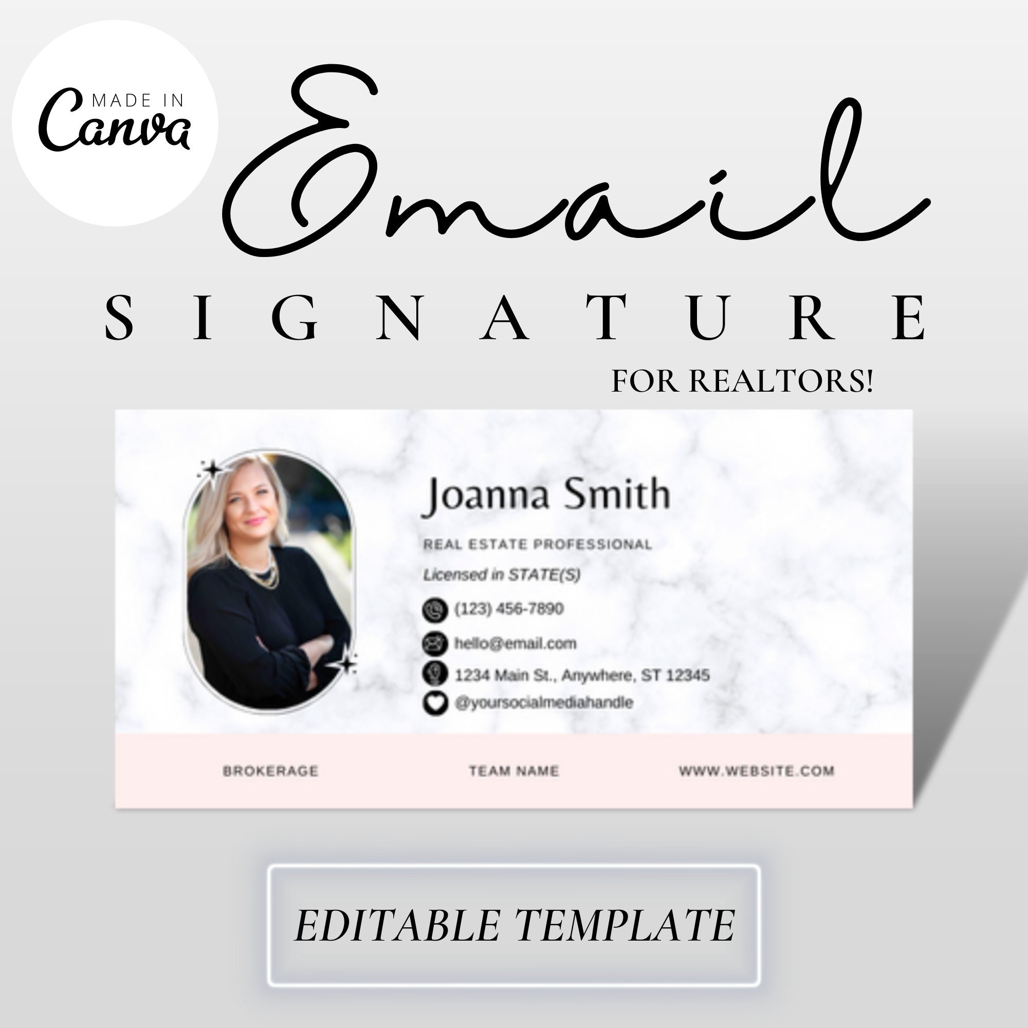 Email Signature Template for Real Estate | Realtor Email Signature ...