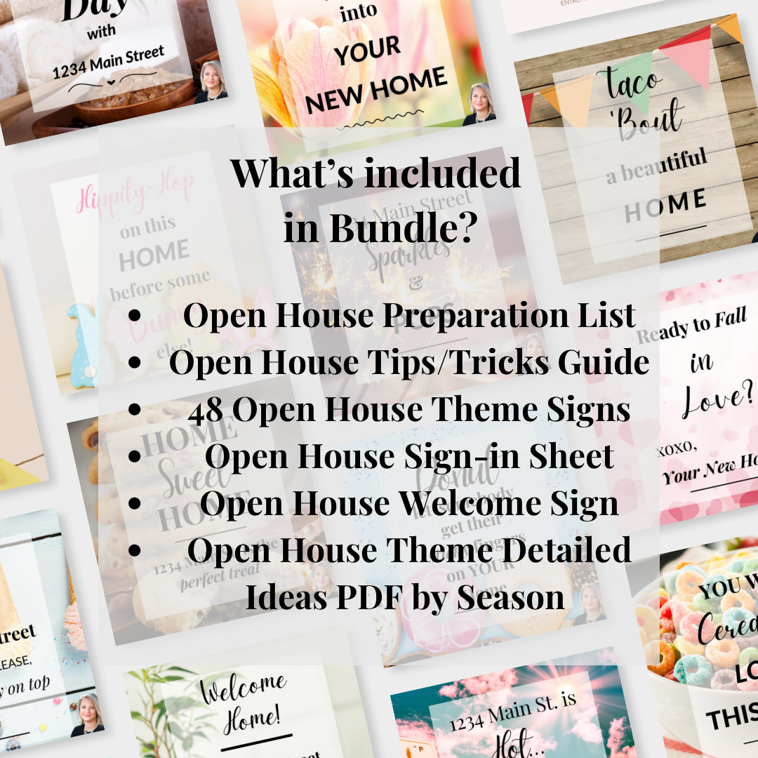 Real Estate Open House Open House Themes Realtor Open House Ideas Open ...