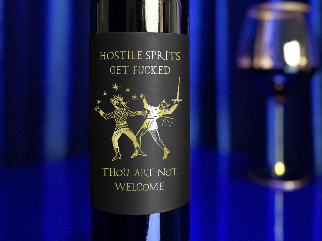 New House Blessing Protection Wine Labels Evil Eye Defense for Home ...