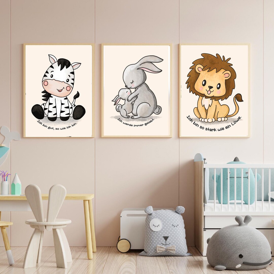 3 Children's Posters With "strength-making Sayings" in DIN A4 Format ...