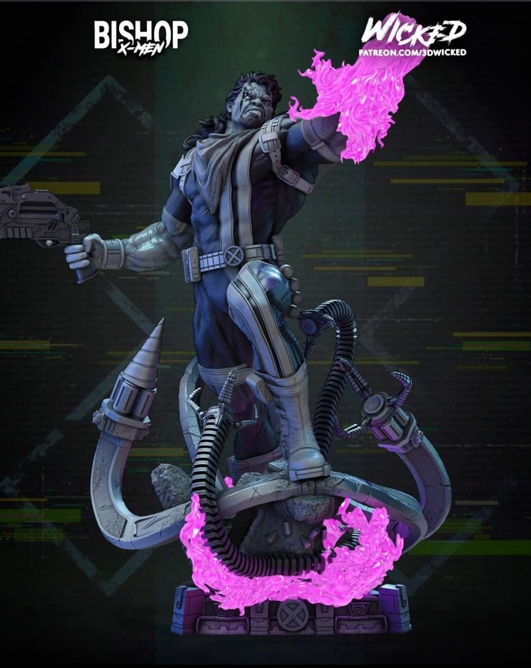 Bishop, STL File, 3d Print, Resin Printed, X-men, 3d Printing Service ...