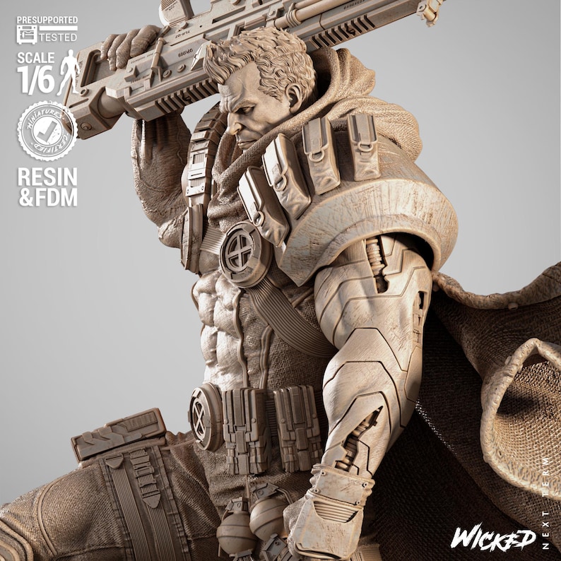 Cable, STL File, 3d Print, Resin Printed, X-men, 3d Printing Service ...