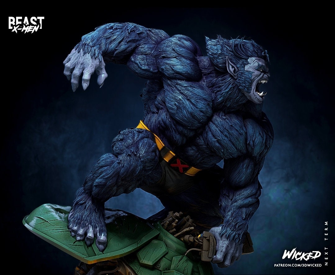 Beast, STL File, 3d Print, Resin Printed, X-men, 3d Printing Service ...