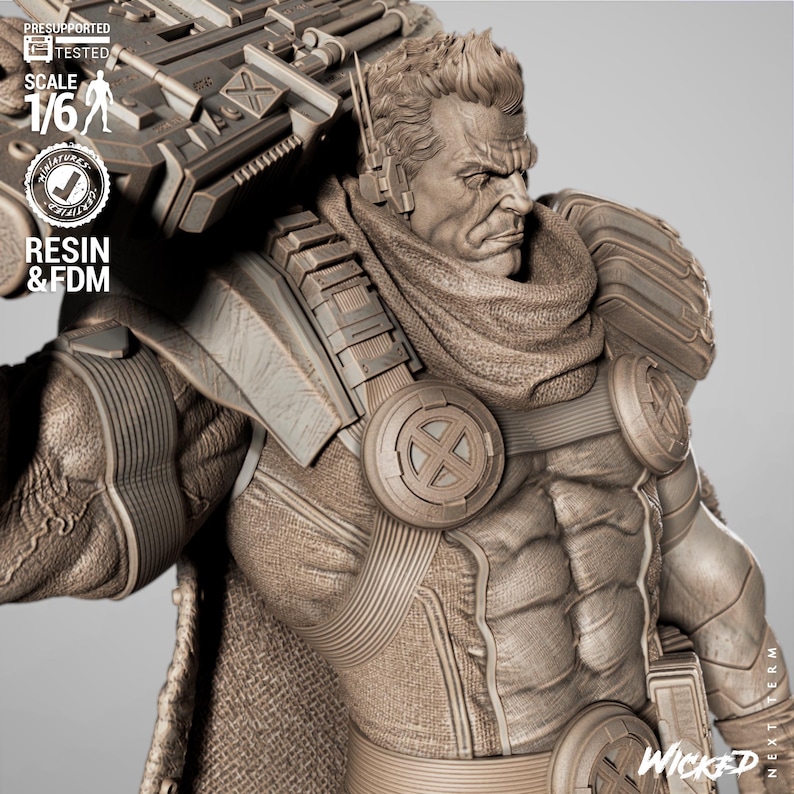 Cable, STL File, 3d Print, Resin Printed, X-men, 3d Printing Service ...