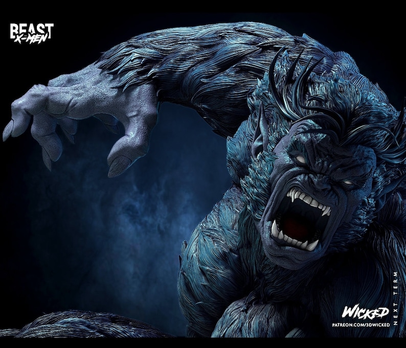 Beast, STL File, 3d Print, Resin Printed, X-men, 3d Printing Service ...