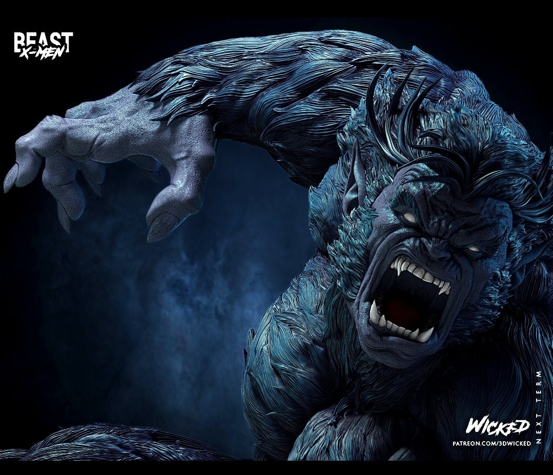 Beast, STL File, 3d Print, Resin Printed, X-men, 3d Printing Service ...
