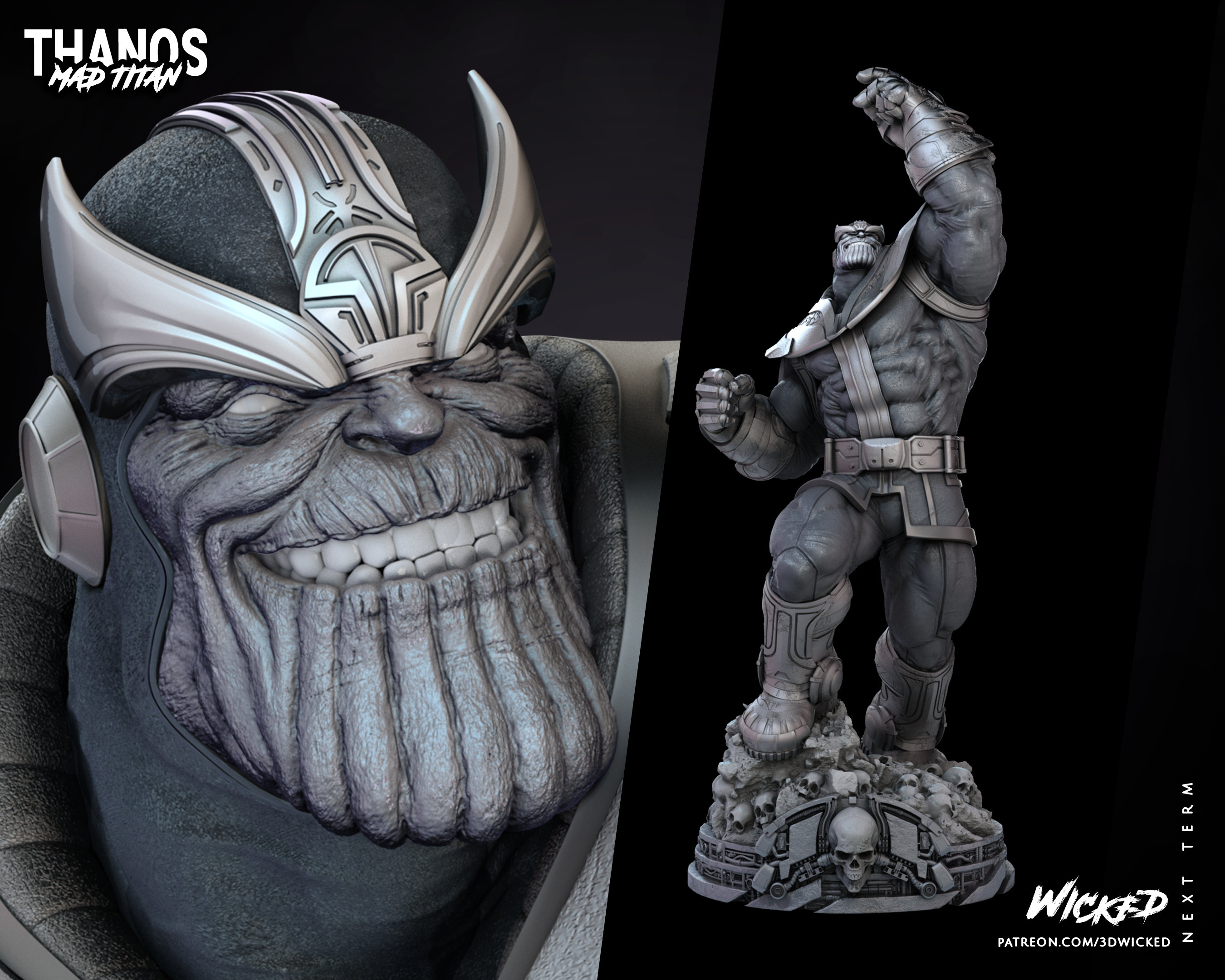 Thanos, STL File, 3d Print, Resin Printed, X-men, 3d Printing Service ...