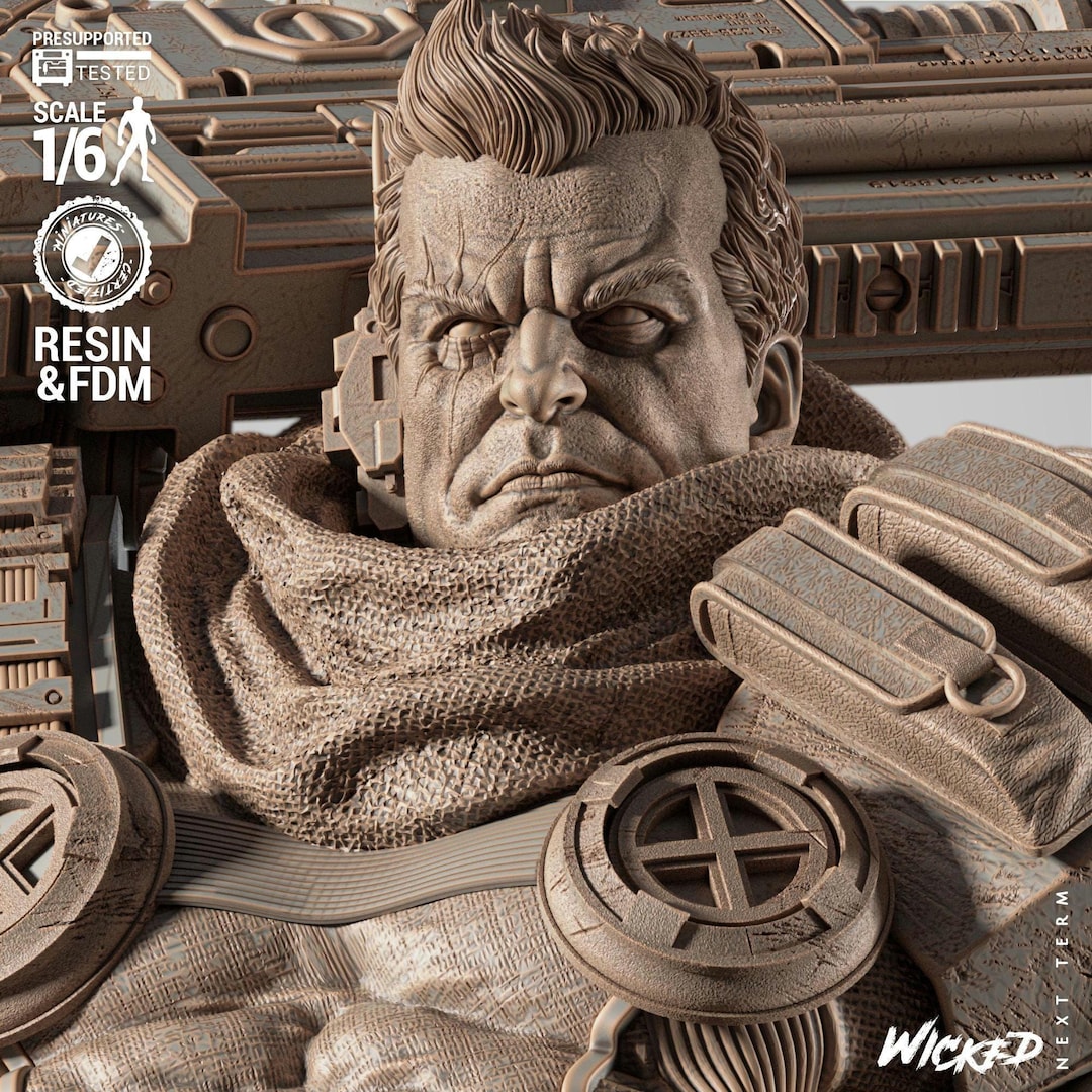 Cable, STL File, 3d Print, Resin Printed, X-men, 3d Printing Service ...