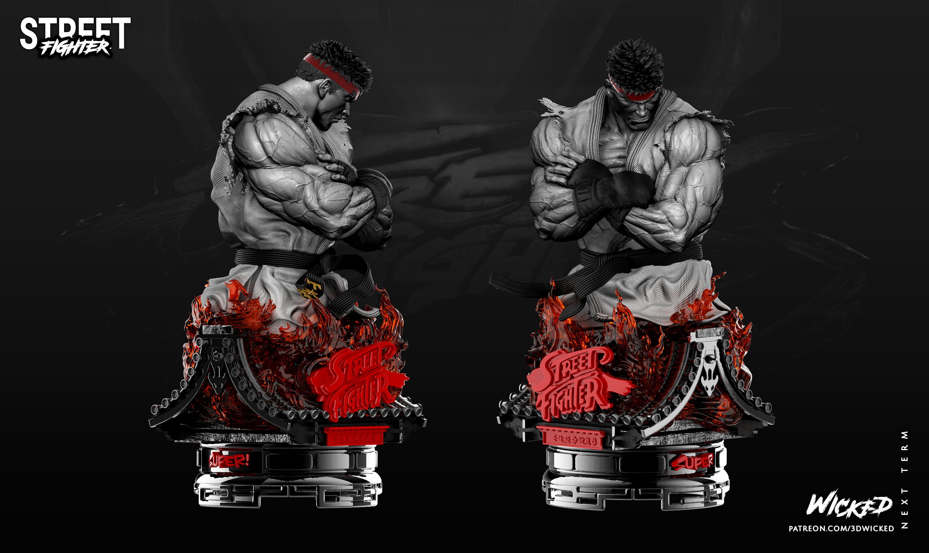 Ryu, Statue, Bust, 3d Print, Resin Printed, Street Fighter, 3d Printing ...