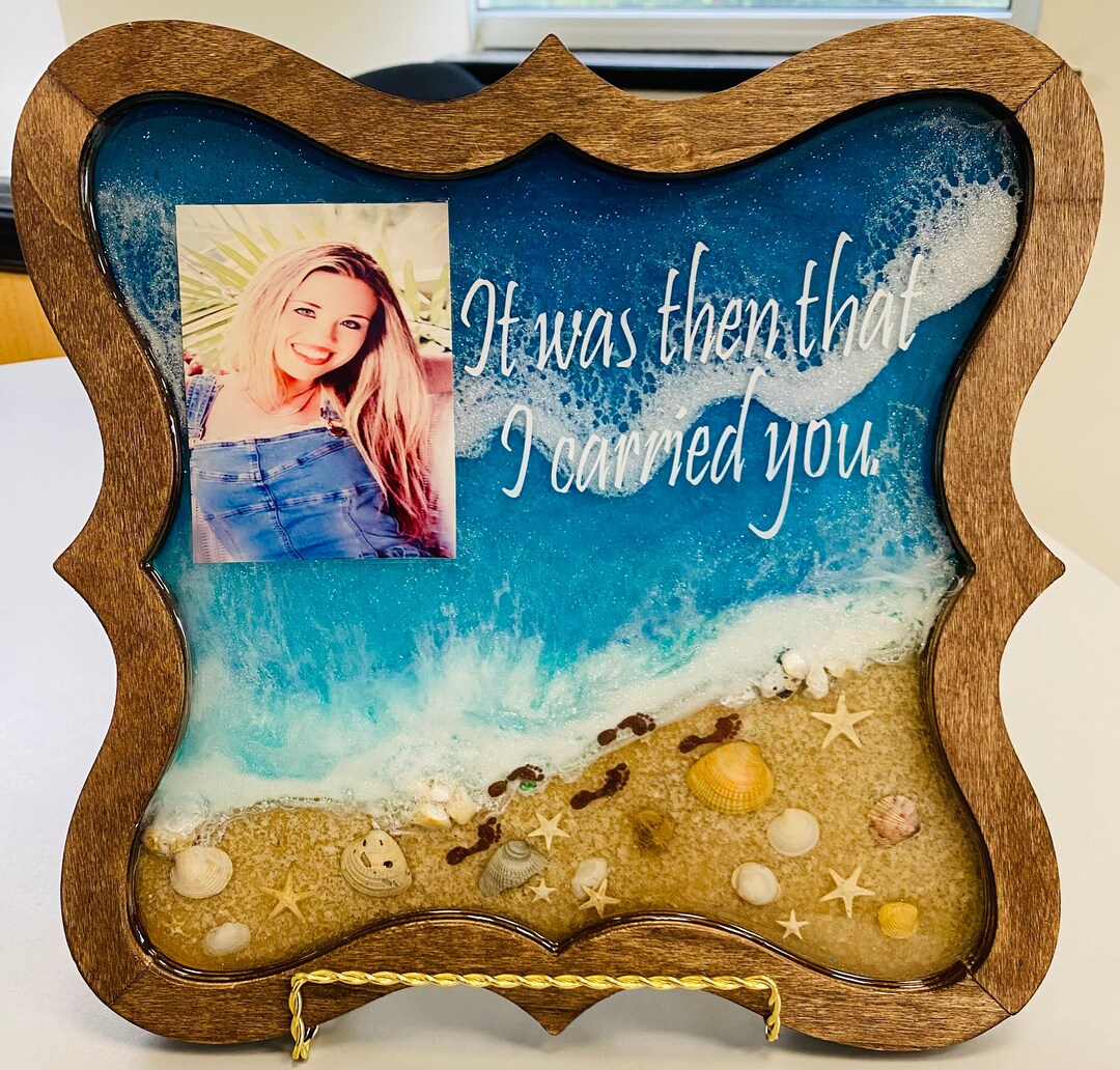 Beach Scene Memorial, Cremation Art, Memorial Art, Cremation Keepsake ...