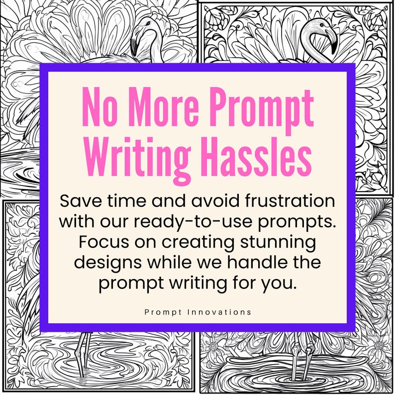 150 Adult Coloring Book Prompts for Midjourney Vol. 1 Effortless AI Art ...