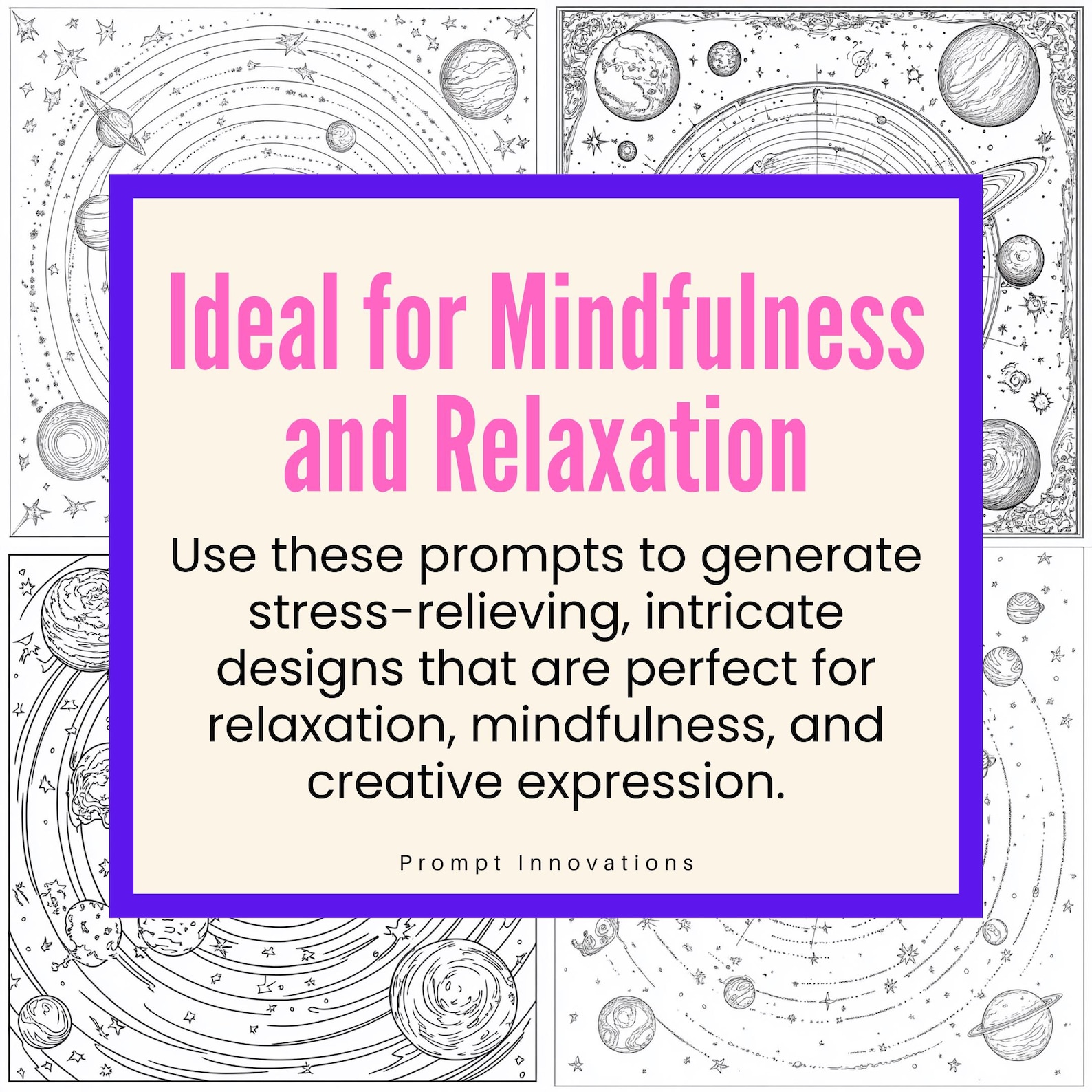 150 Adult Coloring Book Prompts for Midjourney Vol. 1 Effortless AI Art ...