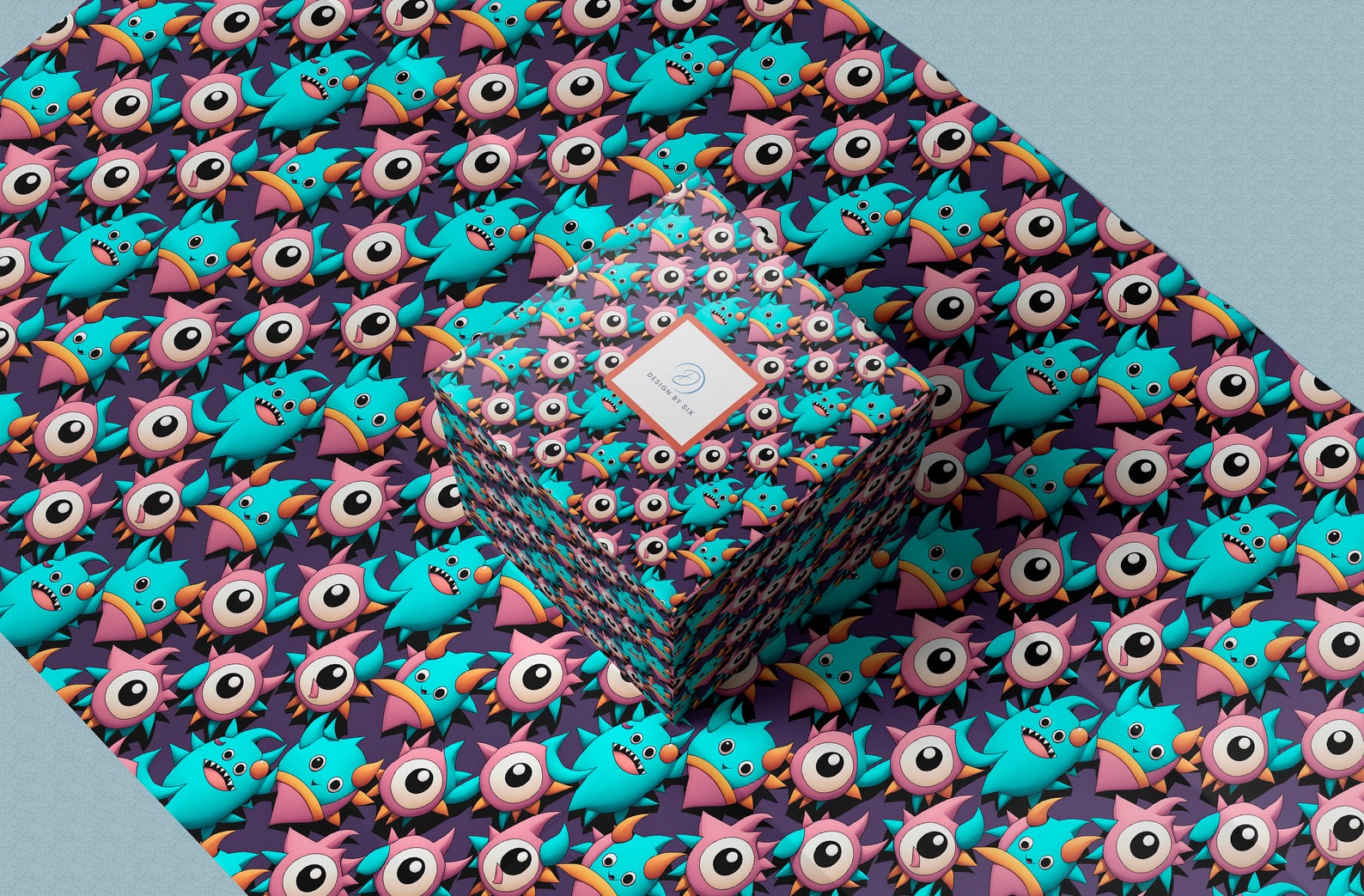 Monsters Series 06 - Unique Seamless Patterns - Printable Paper for DIY ...