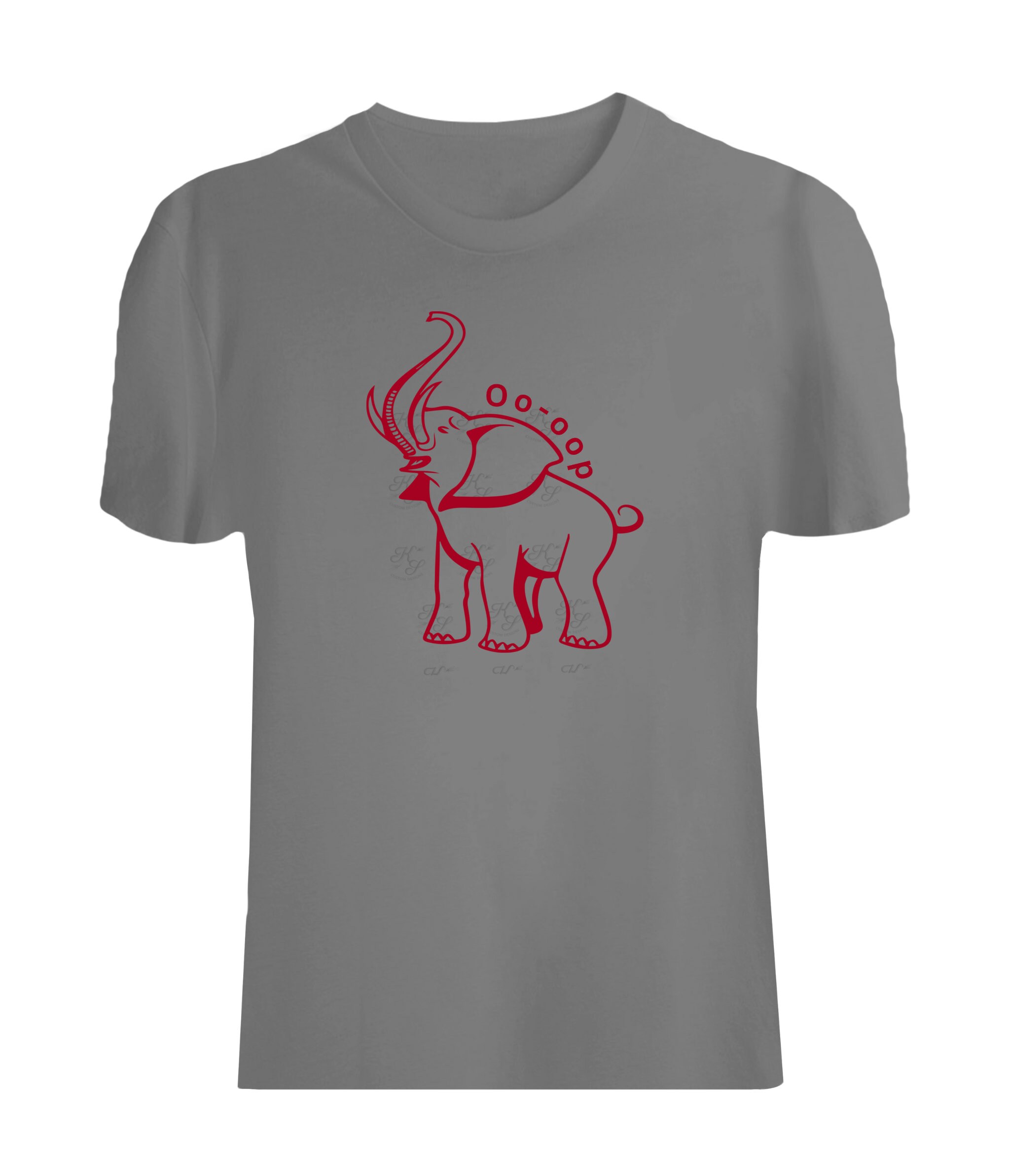 Red Elephant Delta PNG Only Image - Etsy
