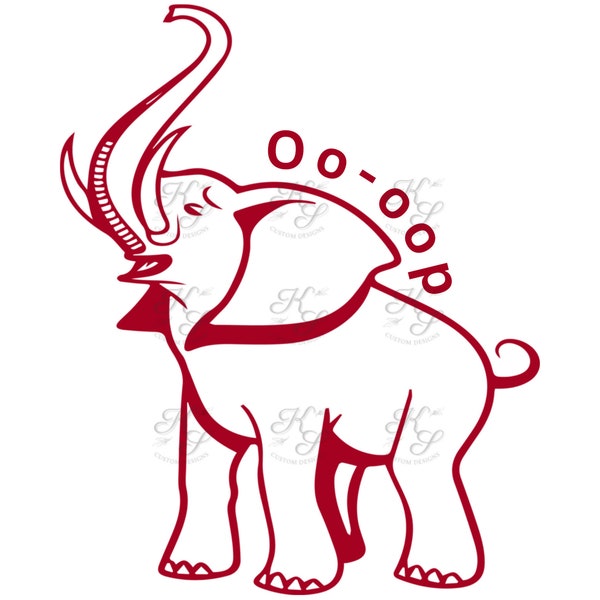Red Elephant - Etsy