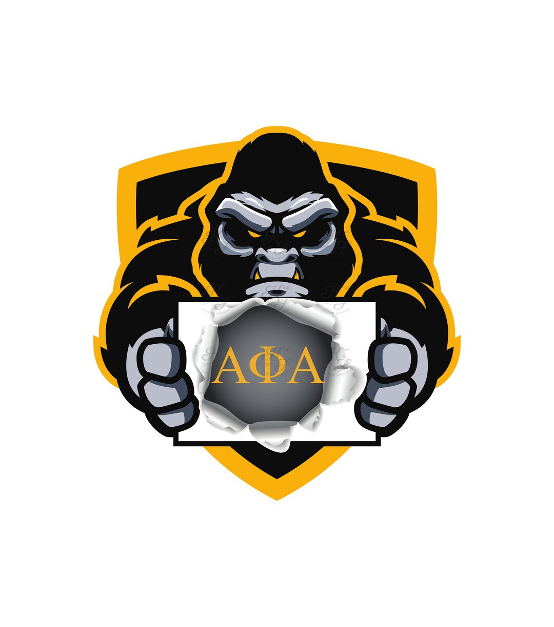 Gráfico de solo imagen digital PNG Alpha Ape - Etsy España