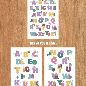 Alphabet Wall Art - Poster - Kid's Room, Classroom, Playroom - Etsy