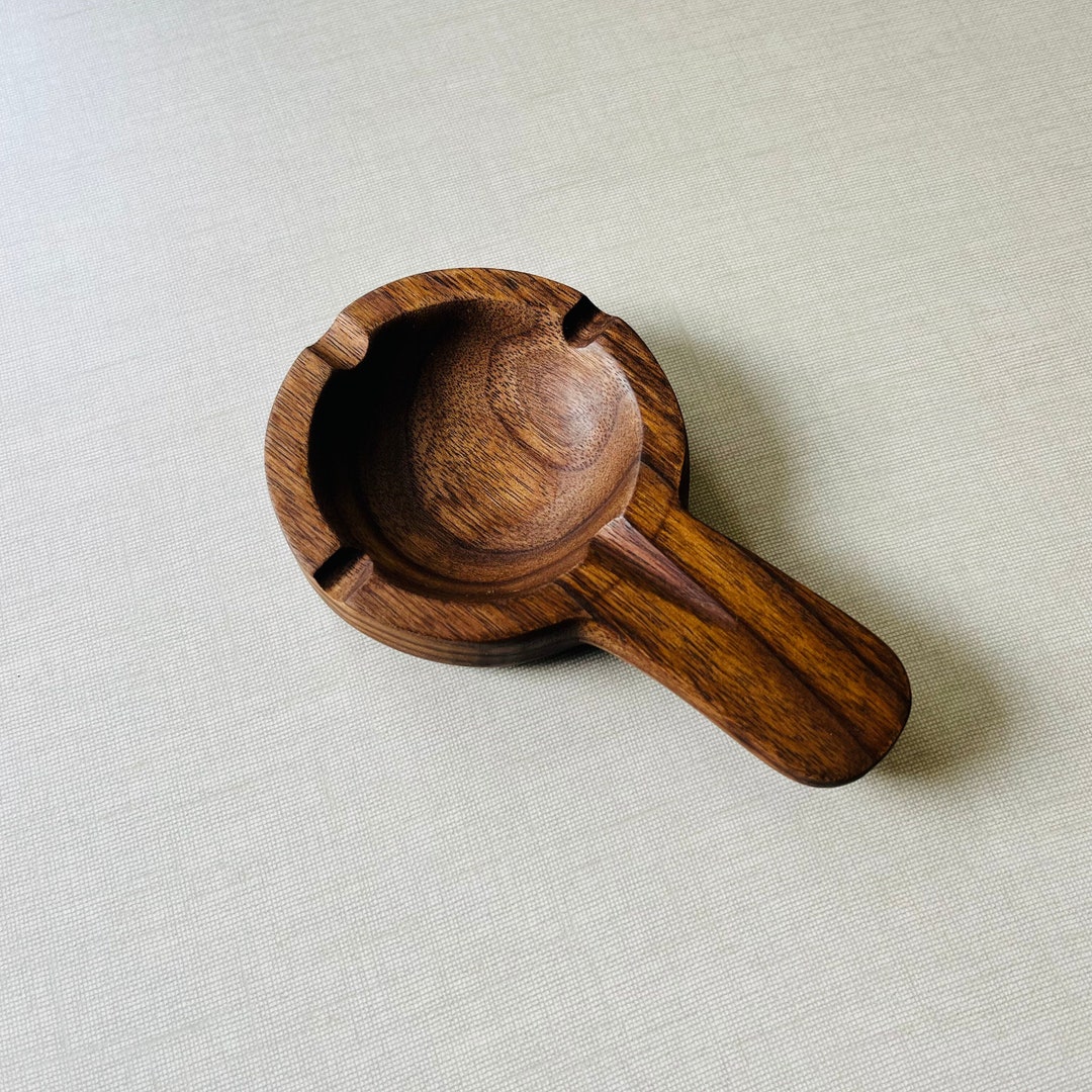Hand-carved Walnut Joint Ashtray LIL' BABY CADDY™ With Free Lighter - Etsy