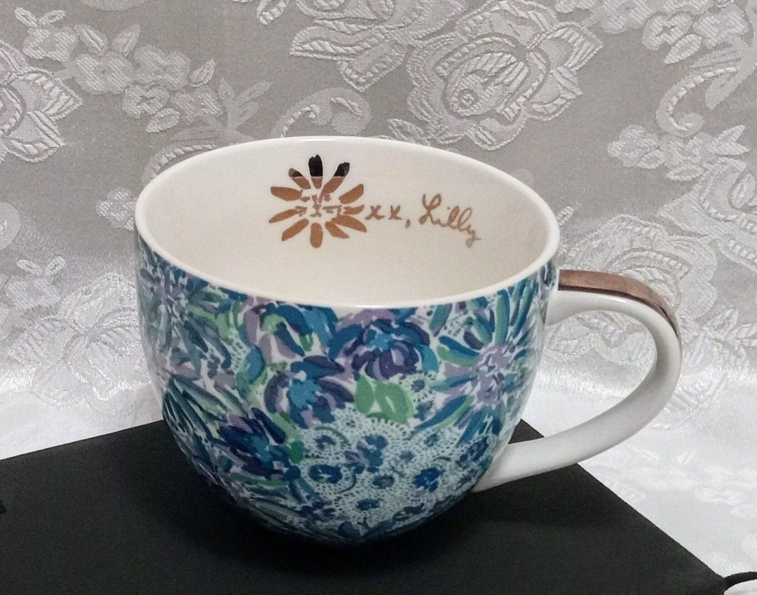 Pre-1984 Lilly Pulitzer Rousseau, Lion 14 Oz. Mug With Gold Accents and ...