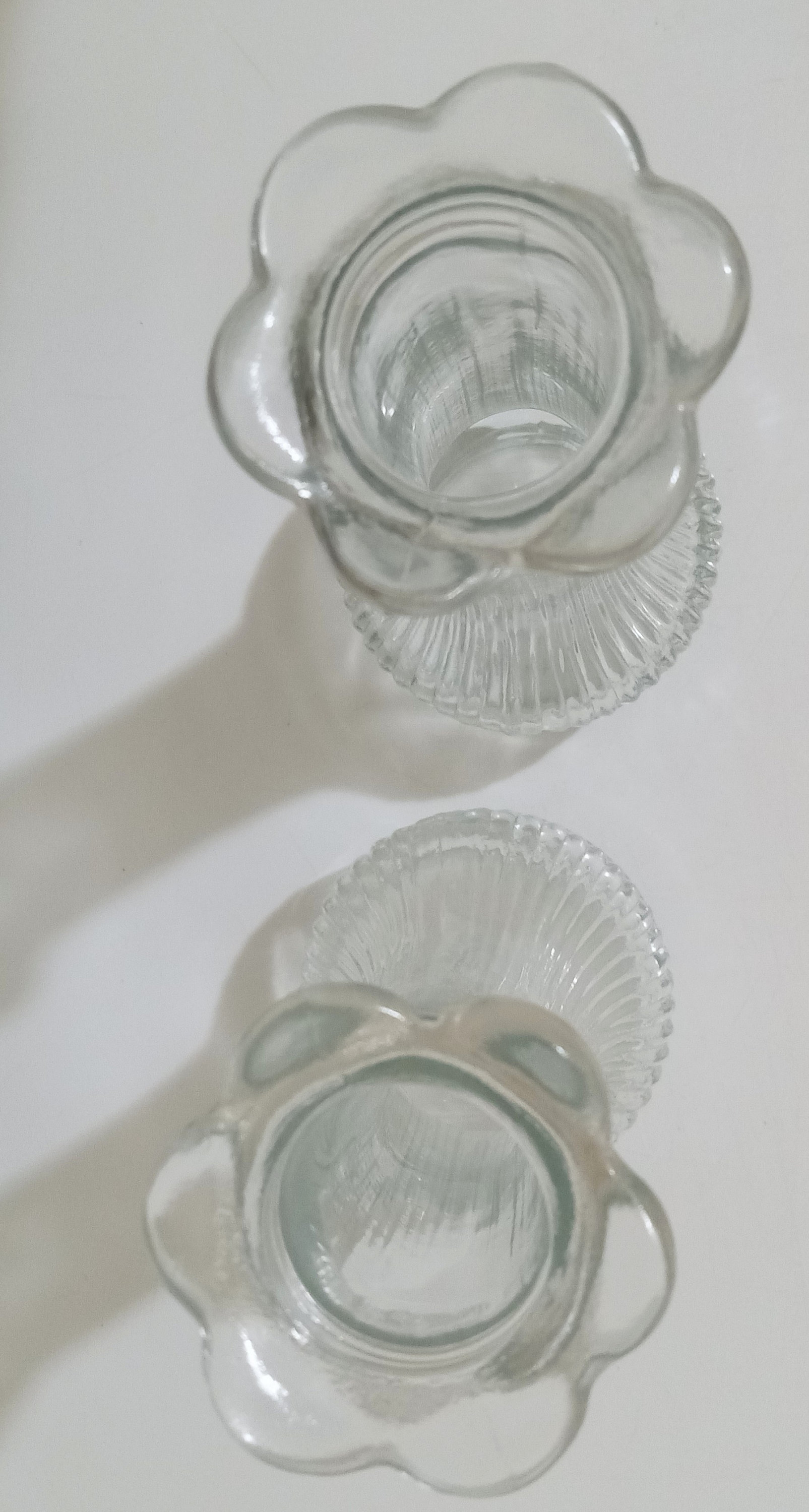 Set of 2 A.L. Randall Company Horizontal Ribbed Clear Glass - Etsy