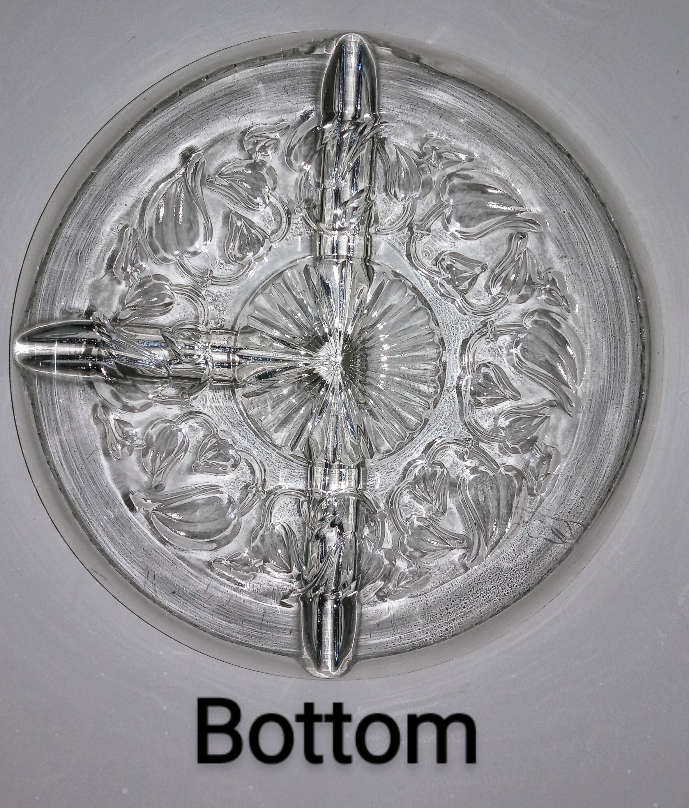 Vintage 3 Section Divider Plate. Clear Glass With Ivy Leaf - Etsy